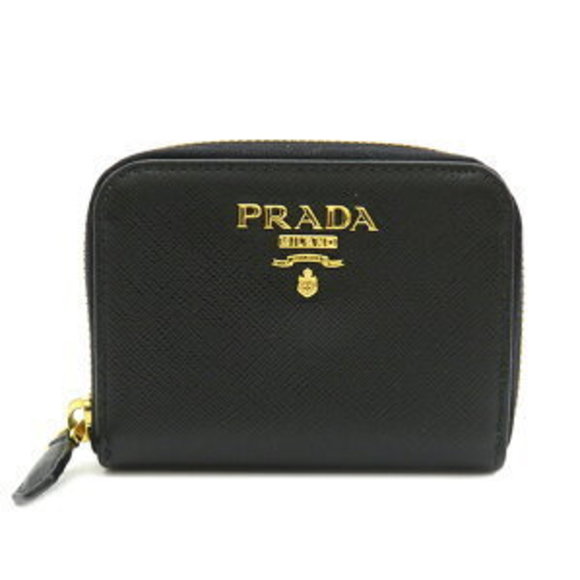 Prada | Bags | Prada Coin Case Saffiano Leather Nero Black Card | Poshmark